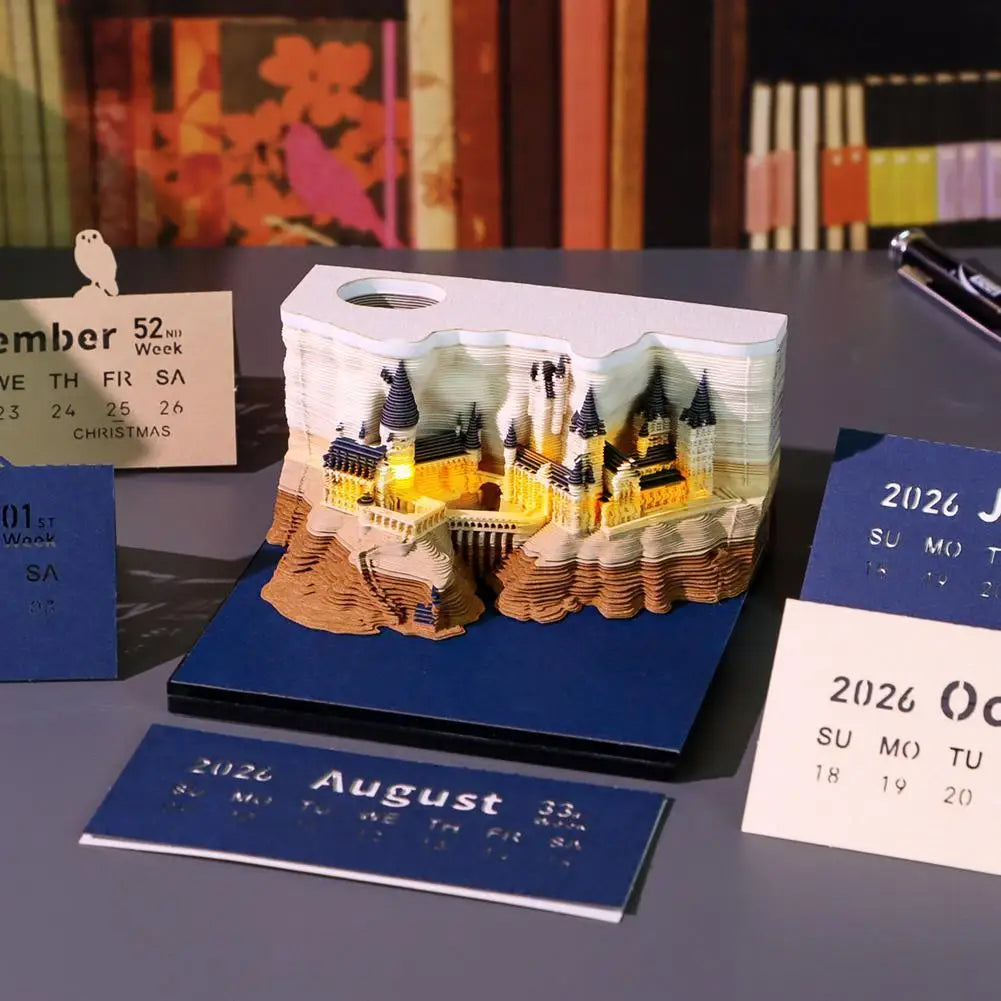 Enchanted Castle 3D Calendar (2026 Edition) – Wizards Bazaar